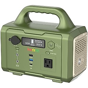 SOODATEK 300W Portable Power Station(Peak 600W), 293Wh Solar Generator with 60W USB-C PD Output, 110V Pure Sine Wave AC Outlet, Lithium Battery Backup for Blackout Outdoor Hunting Camping RV Travel