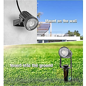 APONUO Solar Spot Lights Outdoor Color Changing, 2 Colors Modes Solar Landscape Lighting RGB Spotlights Waterproof 6-in-1 Wall Lamp for Patio, Pathway, Yard, Garden, Holiday Decoration (Multi-Color)