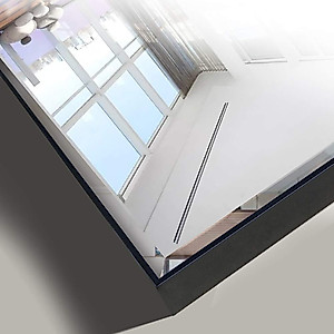 ZBEIVAN Full Length Mirror 65"x23.6" Standing or Wall Hanging, Vertical Black Frame HD Rectangle Full Body Tall Big Floor Stand up or Wall Mounted Mirror