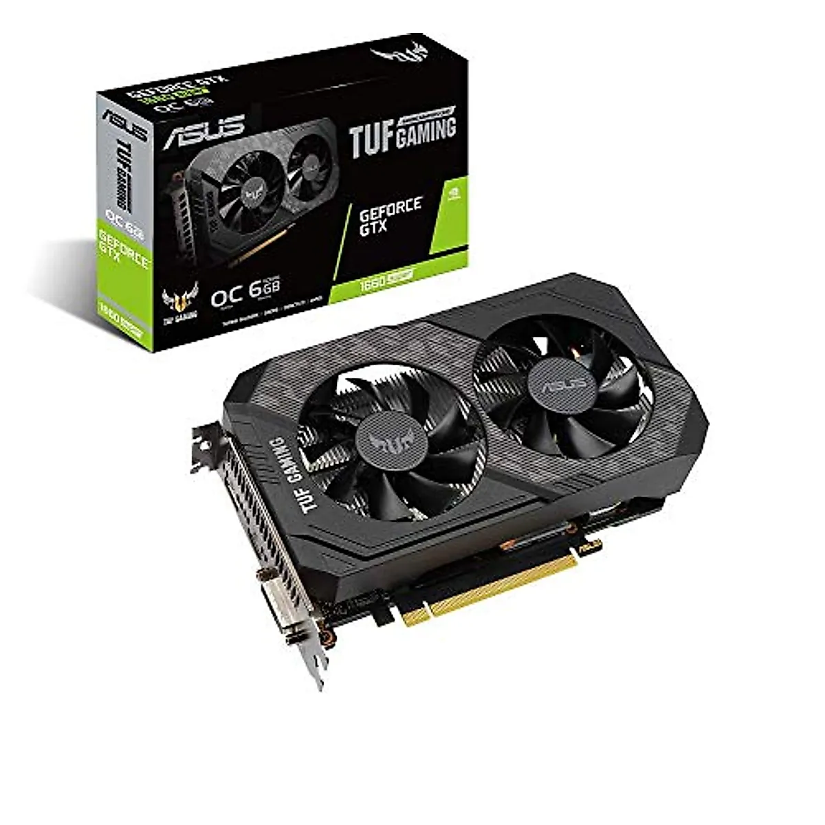 ASUS TUF GeForce GTX 1660 Super Overclocked 6GB Edition HDMI DP DVI Gaming Graphics Card (TUF-GTX1660S-O6G-GAMING)