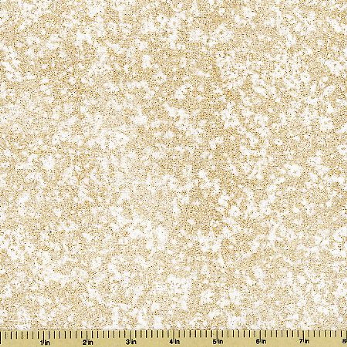 Cotton Fairy Frost Metallic Glitter Gold on White Cotton Fabric Print by The Yard (CM0376-TWIN-D)