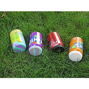 Soda Can Lids Fizz Keeper - Beverage Can Covers for Carbonation - Beer Can Fizz Saver (2 Pack, Black/White)