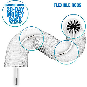 The Original Dryer Vent Cleaner Kit -(30-Feet) Innovative Duct Lint Remover Reusable Strong Nylon| Flexible Lint Brush with Drill Attachment for Faster Cleaning