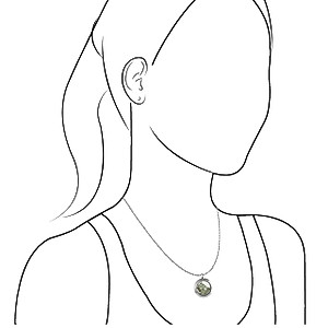 Starborn Moldavite Window Pendant in Stainless Steel