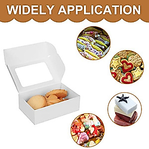 Soap Box, COTOPHER 30Pcs Small Soap Packaging Boxes 3.5x2.35x1.2 Inch Mini Kraft Boxes with Window Soap Boxes for Homemade Soap Candy Chocolate Bakery Cookies Soap Packaging