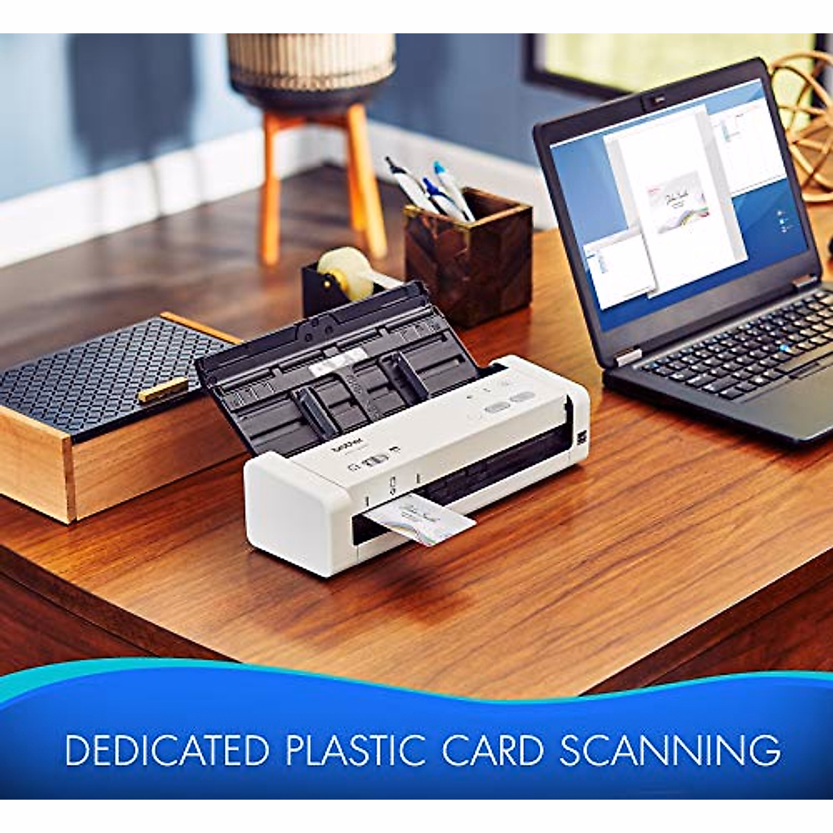 Brother Wireless Portable Compact Desktop Scanner, ADS-1250W, Easy-to-Use, Fast Scan Speeds, Ideal for Home, Home Office or On-the-Go Professionals