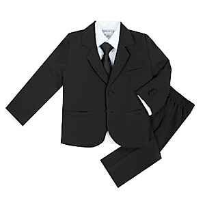 Spring Notion Baby Boys' Classic Fit Formal Black Dress Suit Set 6M (Small)