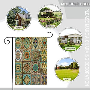 Double-sided garden flag Mandala Talavera Mexican Tiles Outdoor Flag Garden Flag Yard Outdoor Decoration （12×18in）.