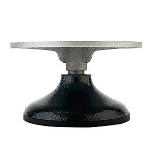 Ceramics Pottery Sculpting Wheel with Non-Skid Rubber Boot Heavy Duty Cast Iron Metal Construction Turntable with Ball Bearings (7 Inch)