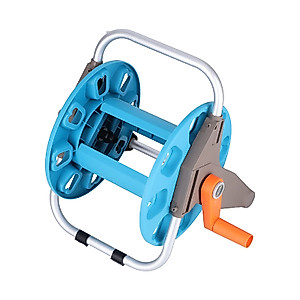 Garden Hose Reel Cart, Portable Water Hose Rack Floor Mounted Water Pipe Organizer Reel for Outdoor Garden, Lawn, and Patio