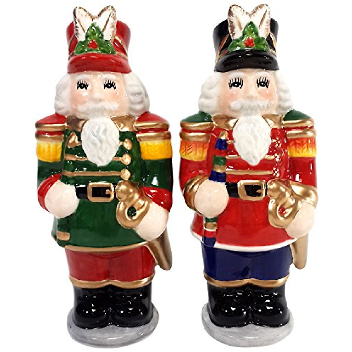 Cosmos 54546 Gifts Ceramic Nutcracker Salt and Pepper Set, 4-1/2-Inch