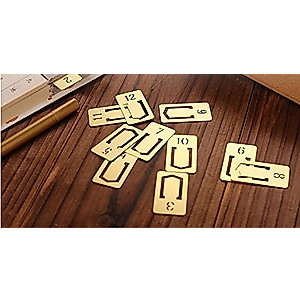 EKLOEN 12pcs Brass Bookmarks, Mini Cute 1-12 Number Book Marks Ideal Gifts