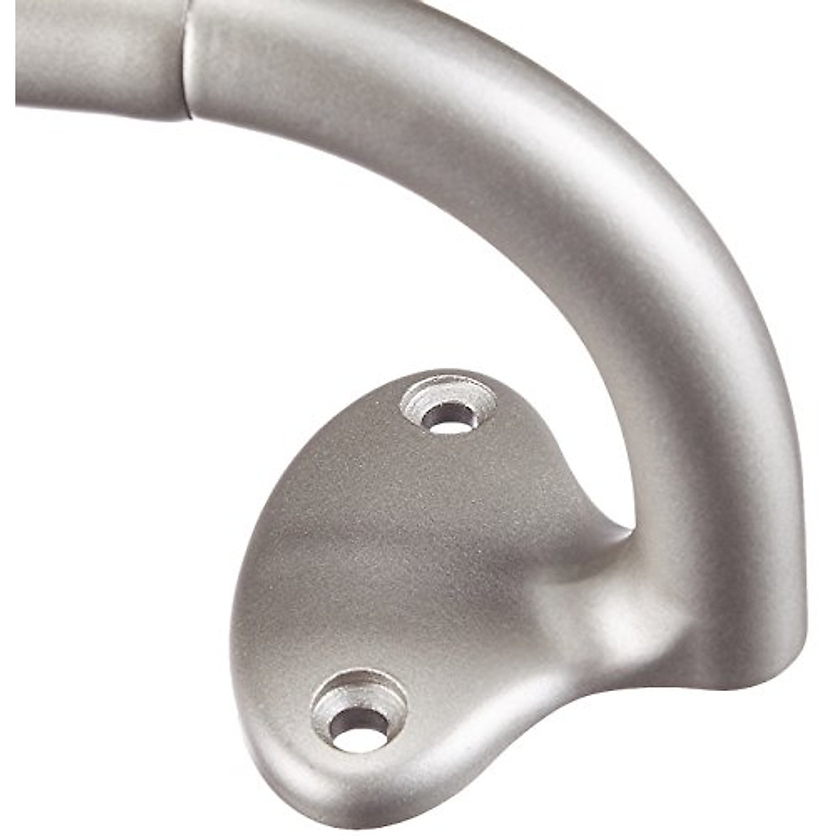 Amazon Basics Room Darkening Blackout Curtain Rod - 88" to 120", Nickel & Adjustable Curtain Rod Wall Bracket Hooks, Set of 2, Silver Nickel