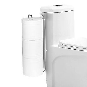 Mivvosakuki Over The Tank Toilet Paper Holder Bathroom Toilet Tissue Paper Roll Storage Holder Wall Mount Brushed Nickel,Metal Hanging Adhesive Toilet Paper Holder Dispenser Toilet Paper Organizer 1p