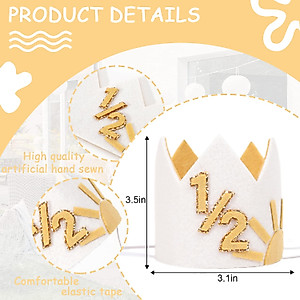 Rpvod Sun Half Birthday Crown Hat - 1/2 Trip Around The Sun for Baby Party Hat, Summer Themed Party Decor, You Are My Sunshine Props for Photos