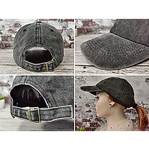 Hepandy French Bulldog Dog Hat for Women Men, Washed Black Embroidered Baseball Cap, Outdoor Travel Snapback Adjustable Dad Hat