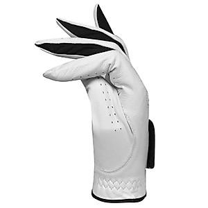 Rock Bottom Golf MRH Cabretta Leather Glove White/Black Extra Large