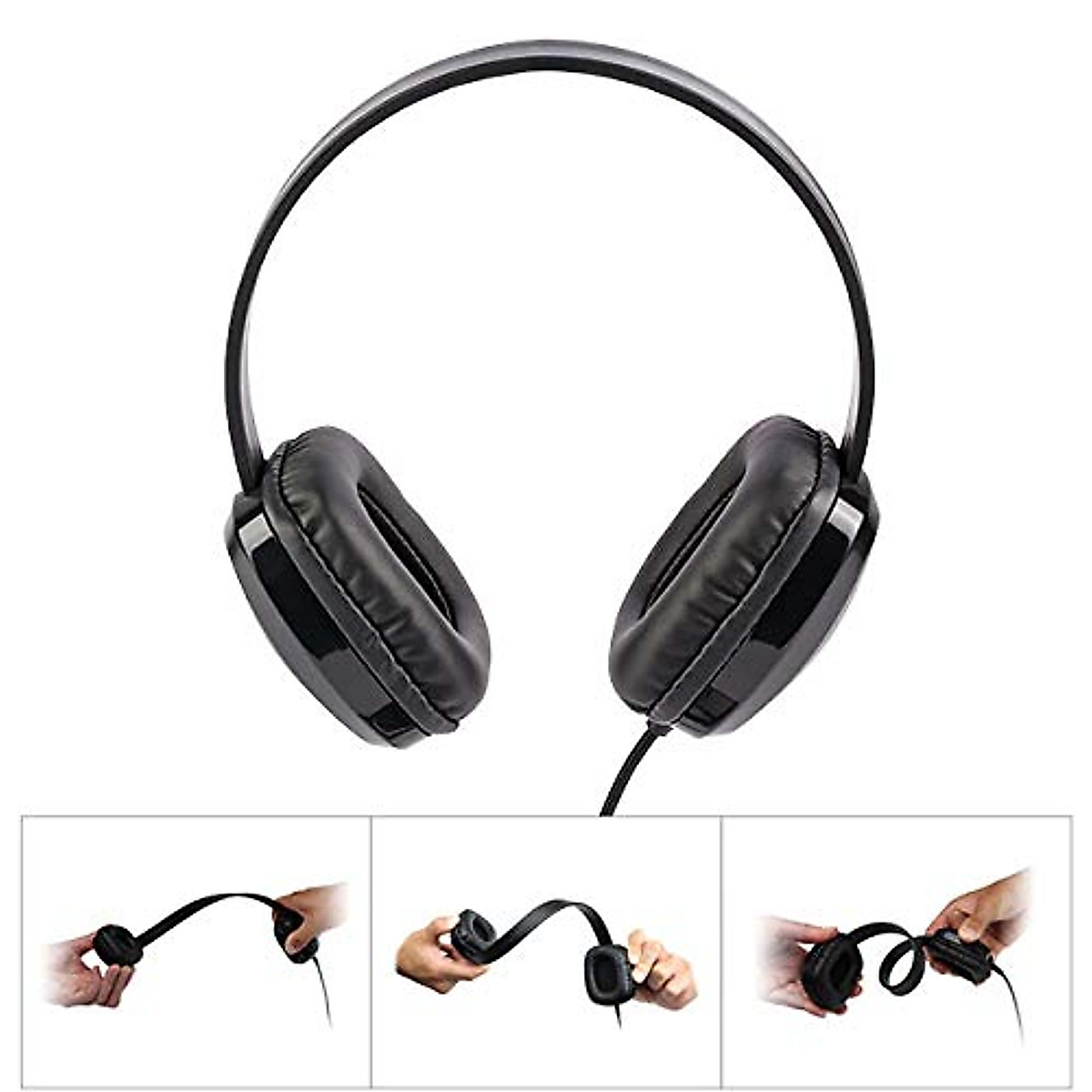 Cyber Acoustics 3.5mm Stereo Headphones - 20 Pack - for PCs and Other 3.5mm Devices in The Office, Classroom or Home (ACM-6004-20)
