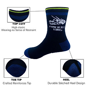 Cczmfeas Kids Boys Cartoon Dinosaurs Pattern Sport Socks 10 Pairs (8-12 years, Dinosaurs 2)