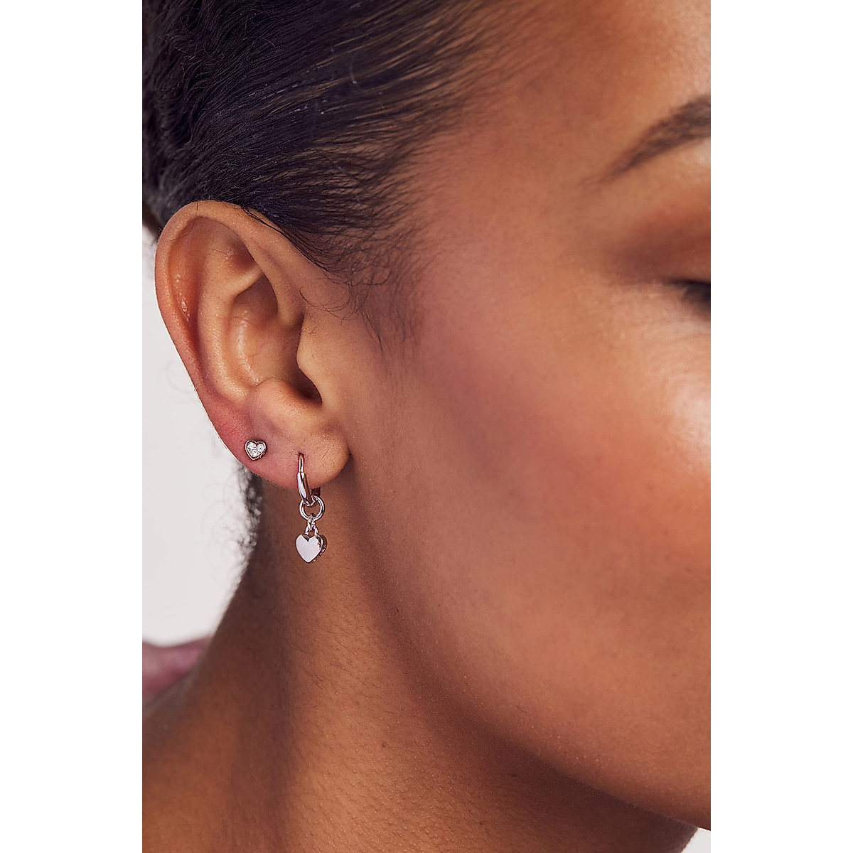 Ted Baker Neena Nano Heart Stud Earrings - Silver or Rose Gold Tone Options