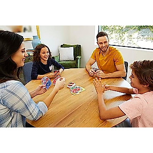 UNO - Classic Colour & Number Matching Card Game - 112 Cards - Customizable & Erasable Wild - Special Action Cards Included - Gift for Kids 7+, W2087