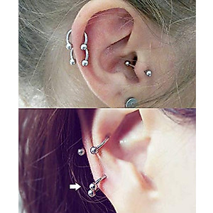 Longita Septum Rings Septum Jewelry 16g Septum Ring Septum Piercing Spike Ball Black Silver Rose Gold