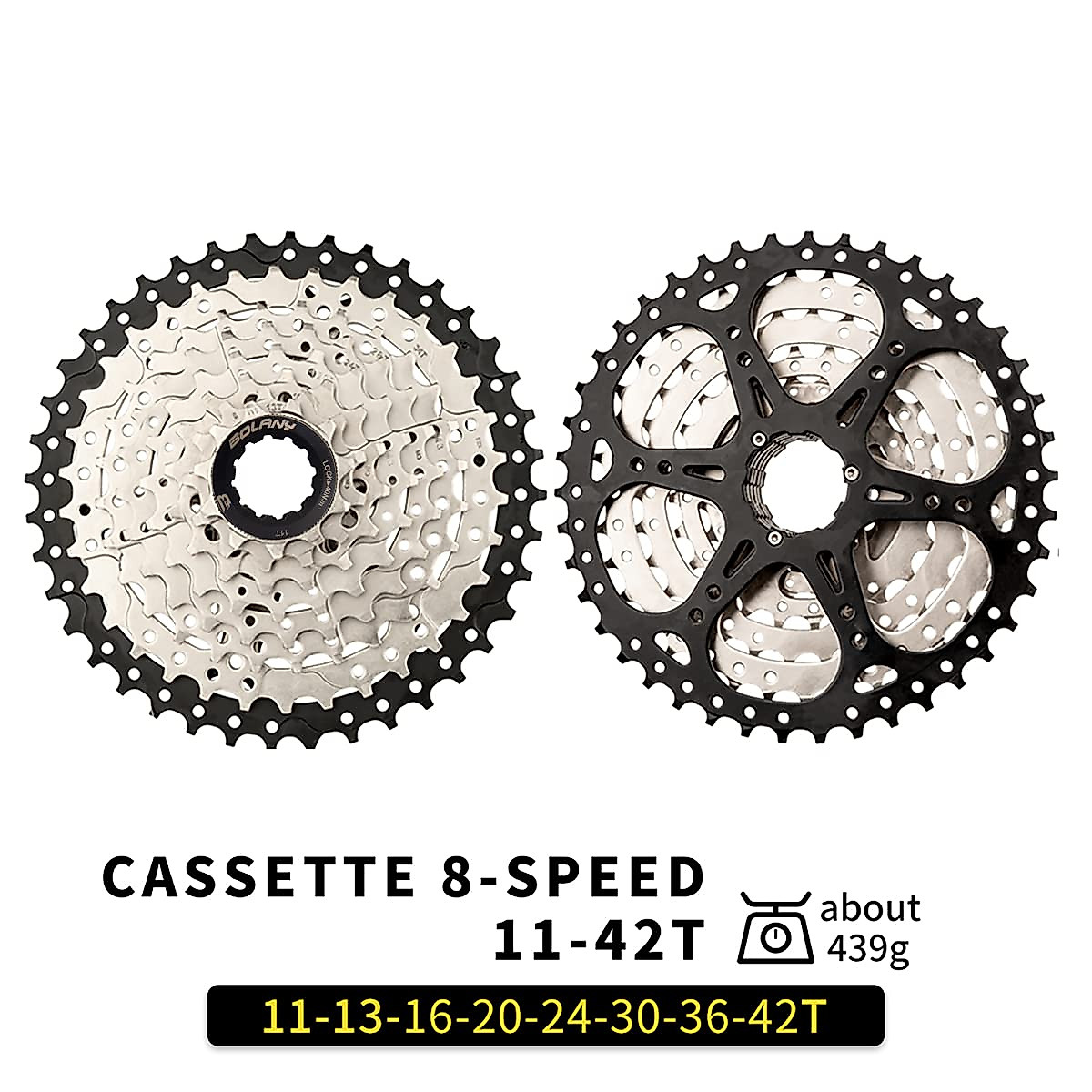 BOLANY Bike 8/9/10 Speed Cassette 11-25T/32T/36T/40T/42T/46T/50T Fit for MTB Bike, Road Bicycle, Lightweight Freewheel, Compatible with Shimano SRAM Sunrace