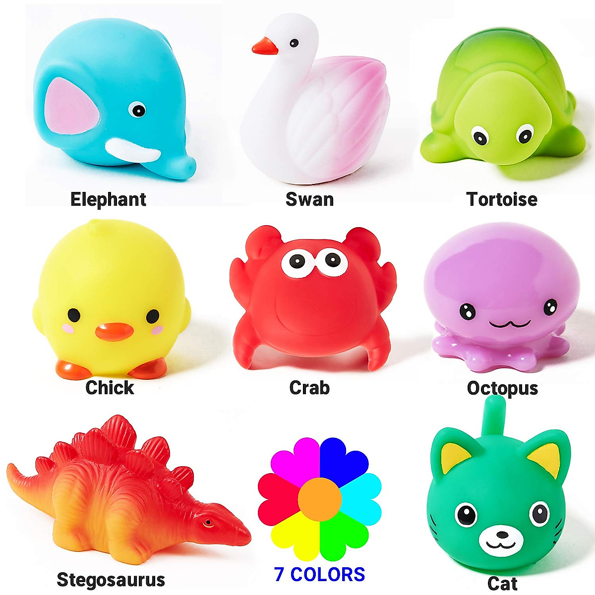 Bath Toys for Toddlers Baby 8 Pack Light Up Toys - Bathtub Toy Flashing Colourful LED Light Shower Bathtime for Kids Infants Toddler Child Preschool Bathtub Bathroom Shower Games Swimming Pool Party