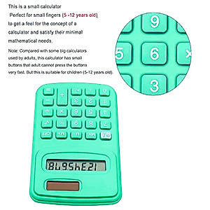 Basic Calculator Dual Power 8 Digit Silicone Button Desktop Calculator (4 Colors, Set of 8)