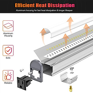 OPENLUX 3.6ft Linkable LED Shop Light, 80W LED Utility Shop Light Fixture,10400LM,41 inch,5000K Daylight for Workshop,Office with Plug and On/Off Pull Chain,Hanging or Surface Mount - 4 Pack