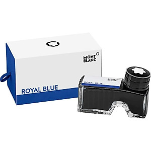Montblanc Ink Bottle Royal Blue 105192 – Premium-Quality Refill Ink in Deep Blue for Fountain Pens, Quills, and Calligraphy Pens – 60ml Inkwell