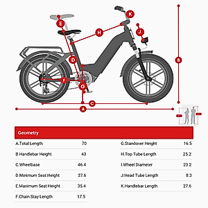 Himiway Big Dog 20X4'' Fat Tire Electric Bike Cargo Ebike 750W 48V 20Ah Removable Battery