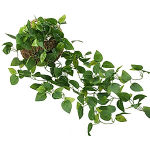 XHXSTORE 3.45 Ft Artificial Hanging Plants Fake Ivy Vine Plant Hanging Wall Plants Greenery for Home Shelf Bathroom Wedding Garland Indoor Outdoor Patio Decor (No Baskets)