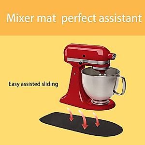 Slider Mat for Kitchenaid Stand Mixer - Mover Sliding Mat Pad Appliance Slider Compatible With KitchenAid 4.5-5 Qt Tilt-Head Stand Mixer, Kitchen Aid Mixer Assecories, Black