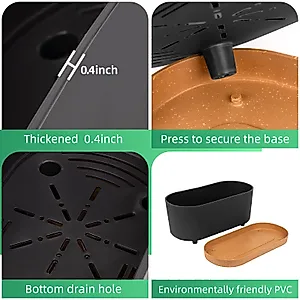 QCQHDU 2 Pack Window Planter Box 16” x 7", Self Watering Plant Pots for Indoor Plants Home Garden Flower Pot with Drainage Hole and Tray