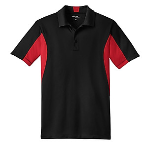 SPORT-TEK Side Blocked Micropique Sport-Wick Polo F20 Black/True Red
