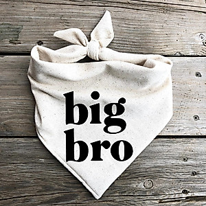 Big Bro Dog Bandana Pregnancy Announcement Baby Announcement to Grandparents (X-Large)
