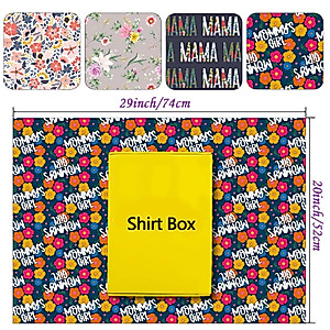 WAPLIGHAL Floral Wrapping Paper - Colorful Floral, Peony, MAMA and Mommys Girl Letter Designs - 8 Folded Sheets (20 x 29 Inches)