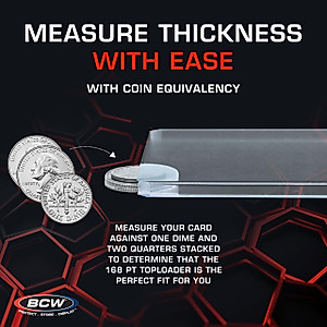 BCW Thick Card Topload Holder | Holds Relic, Patch, and Jersey Cards | Protective Card Sleeves for Collectibles and Trading Cards | Protective Rigid Plastic Display Card Holder (168 pt. / 4.25 MM)
