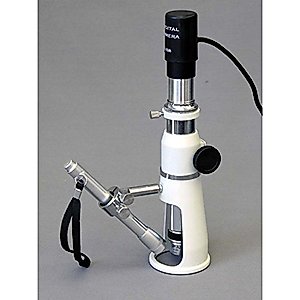 AmScope H50 Handheld Stand Measuring Microscope, 50x Magnification, 17mm Field of View, Includes Pen Light