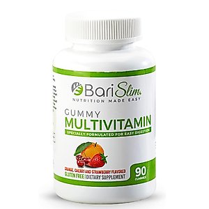BariSlim Bariatric Chewable Multivitamin Gummies - Specially Formulated Gummy Vitamin for Patients After Weight Loss Surgery - Easy to Digest & Great Tasting Fruit Flavors | 90 Fruit Chews