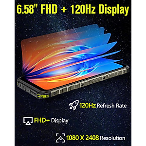 Ulefone Armor 22 Rugged Cell Phones, 16+256GB, 64MP+64MP Dual Cameras, Android 14, 6600mAh, 33W Fast Charging, 3-Card Sot Rugged Smartphone, Face/Fingerprint Unlock, NFC T-Mobile(Green)