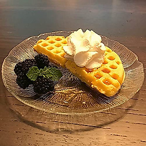 Lehman's Cast Iron Waffle Maker, Pre-Seasoned Stovetop 2 Piece Hinged Waffle Pan Makes 7" Round Waffles