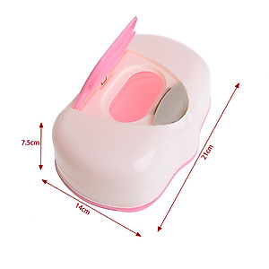 ZHIZHOU Storage Box 1 Piece Plastic Wet Wipes Storage Case Box Refillable Container 80 Sheets Yellow