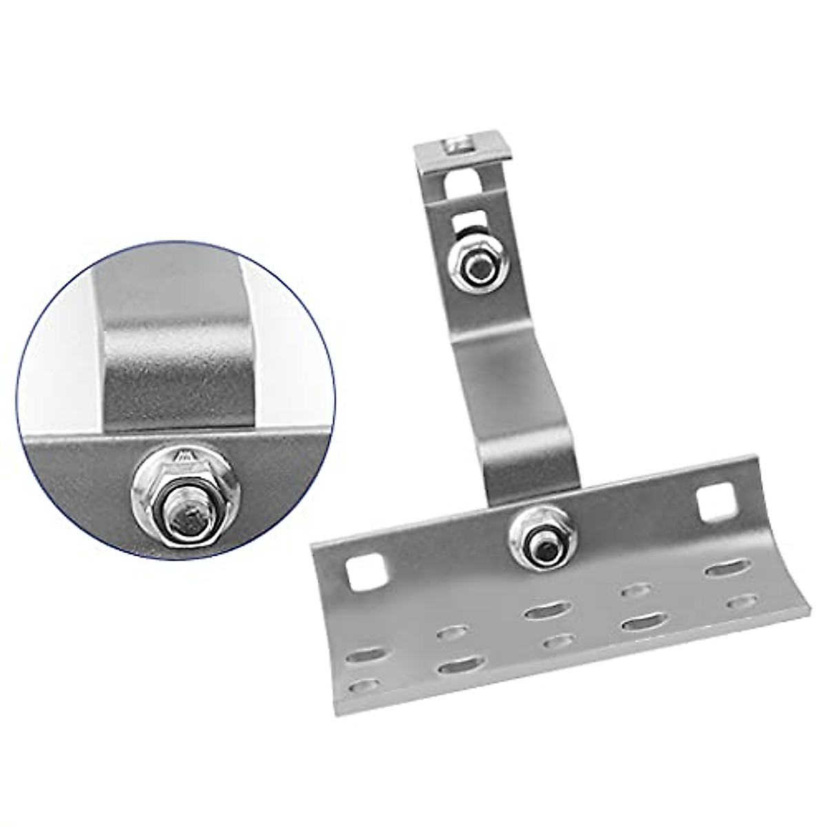 Kamonda Stainless Steel Solar PV Photovoltaic Mounting Bracket Adjustable Tile Roof Hook Solar PV Bracket Hook Silver