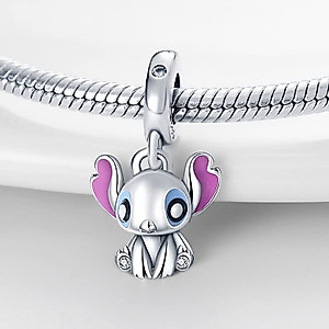 HappyStar Charm Bead fits Charms Bracelets Necklace European Jewelry ，925 Sterling Silver Dangle Pendant Bead for Woman Jewelry Beads Gifts （With one Spacer Bead Charms