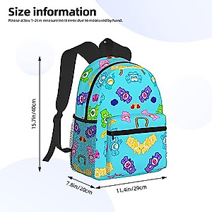 Emiyrtn Color Cute Bear Backpack, 15.7 Inch Lightweight Travel Backpack, Unisex Casual Backpack