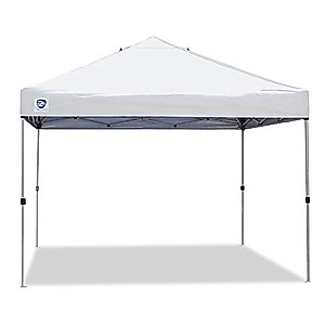 Z-Shade ZSBP10VNTWH-S 10 by 10 Foot White Venture Straight Leg Canopy and Emergency Tent Shelter for Outdoor and Indoor Use, 100 Square Foot Coverage