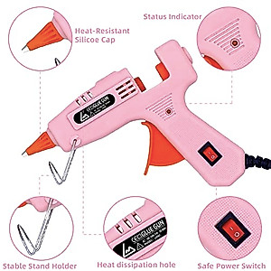 Liumai , Mini Hot Glue Gun Kit with 20 Glue Sticks for Crafts School DIY Arts Home Quick Repairs