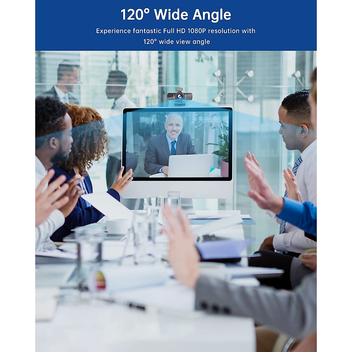 Webcam with Microphone, 1080P 30fps HD Webcams, USB 2.0 Computer Webcam, 3D Noise Reduction and Automatic Gain Web Cam for PC Mac Laptop Desktop,Video Calling, Online Classes and Video Conference